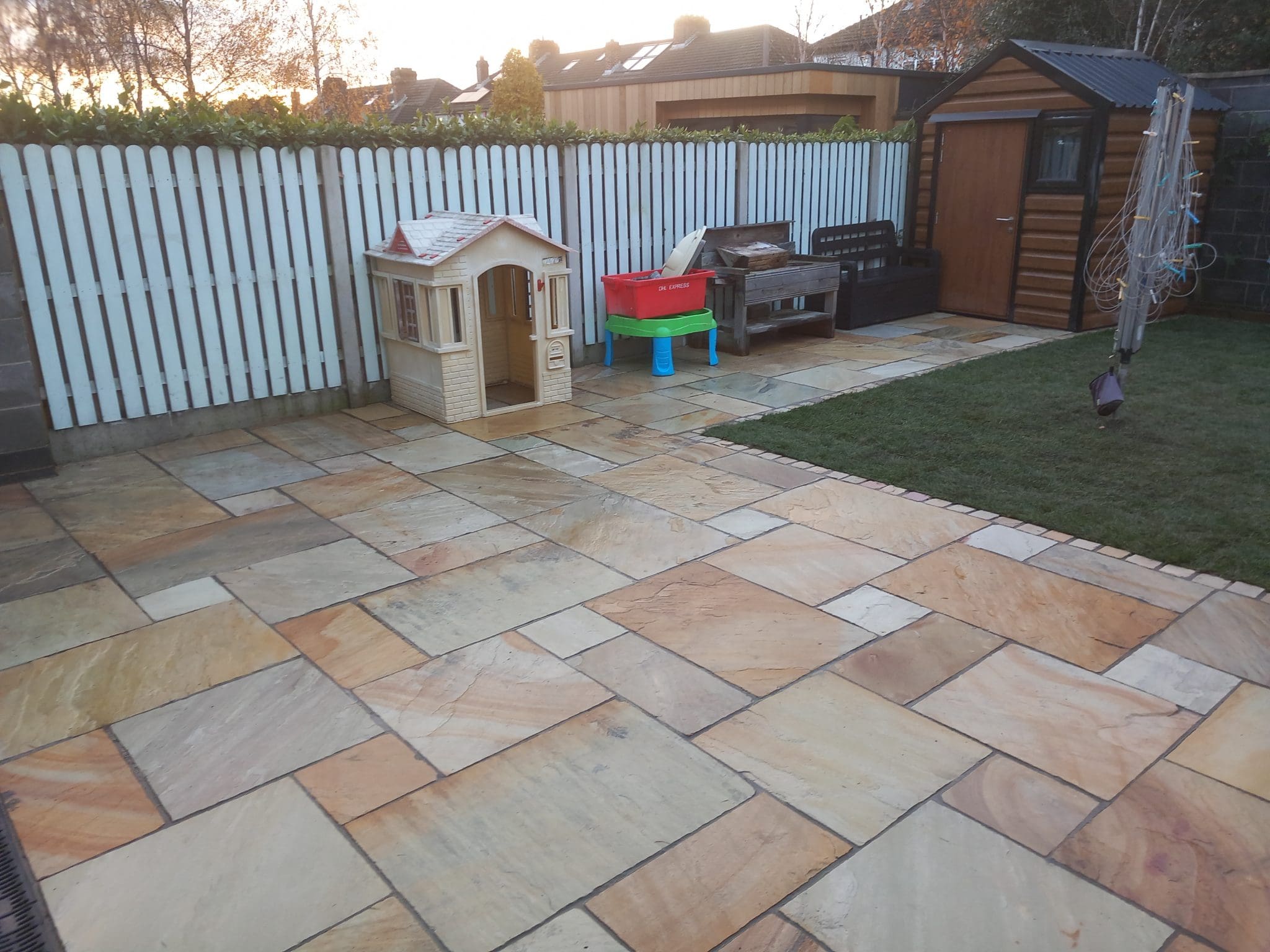 Garden design Indian Sandstone Patio & Paving
