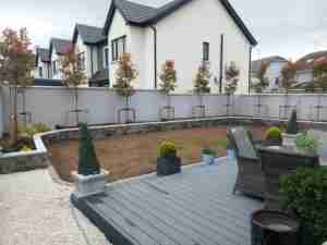 Connemara Walling Raised Bed With Photinia Trees For Screening